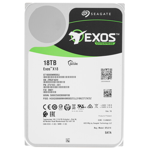Купить Жесткий диск Seagate Exos X18 [ST18000NM000J] в интернет ...