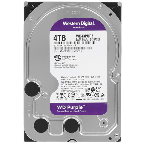 Купить 4 ТБ Жесткий диск WD Purple Surveillance [WD43PURZ] в интернет ...