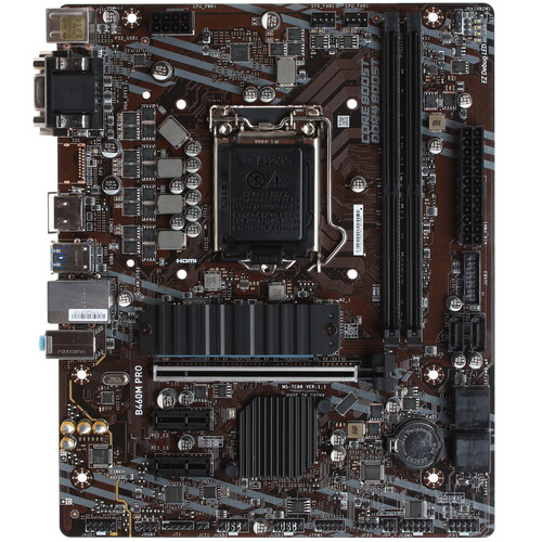 Купить Плата MSI LGA1200 B460 B460M PRO 2xDDR4 1xPCI-Ex16 HDMI/DVI/Dsub ...