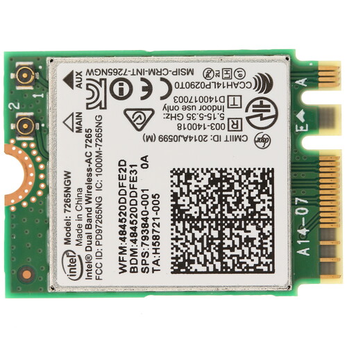 Купить Wi-Fi адаптер + Bluetooth Intel NGFF 7265NGW в интернет магазине ...