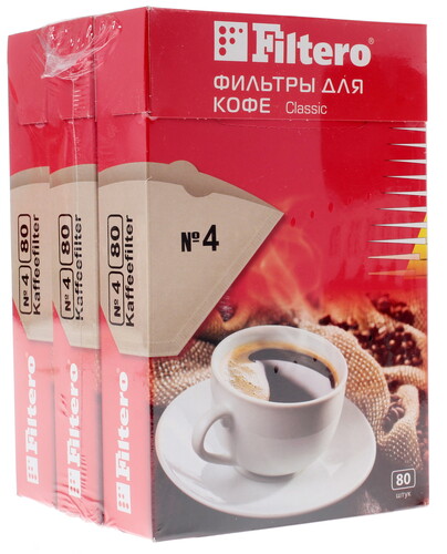 Купить Одноразовые фильтры Filtero Classic №4 коричневый в интернет магазине DNS. Характеристики ...