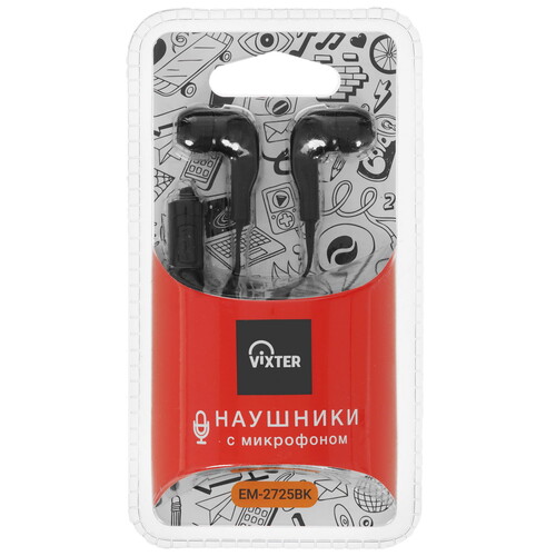 Купить Проводные наушники VIXTER EM-2725 черный в интернет магазине DNS ...