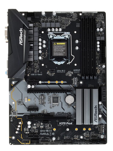 Купить Плата Asrock LGA1151-v2 H370 H370 Pro4 4xDDR4 2xPCI-Ex16 HDMI/DVI/Dsub SATA3 2xM2 USB3.1 ...