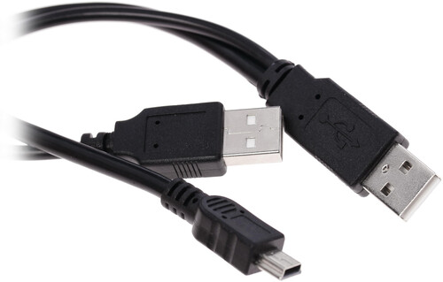 Купить Кабель круглый Dexp Mini Usb Usb Type A 2 0 X2 черный 2 м в