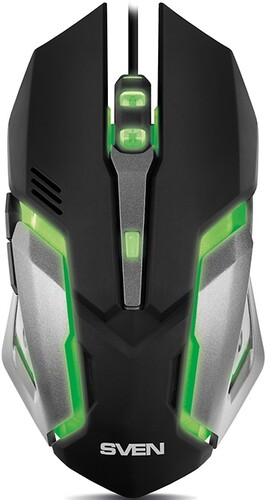 Купить Мышь проводная SVEN RX-G740 [SV-018344] черный в интернет магазине DNS. Характеристики ...