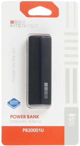 Купить Портативный аккумулятор 3000 mAh Interstep (1А, 1xUSB, Li-ion ...
