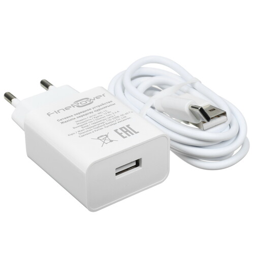 Купить Сетевое зарядное устройство FinePower WC-12 белый в интернет ...