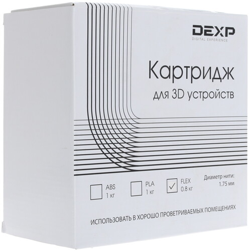 Купить Пластик для 3D устройств DEXP (FLEX-филамент) (1,75 мм ...